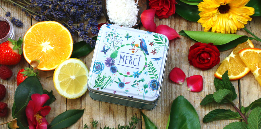 Boîte en métal MERCI - Aroma-Zone